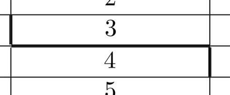 Tables Create Centered Thick Lines Around Single Cells In A Tabular TeX LaTeX Stack Exchange