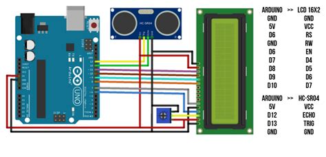 Hc Sr04 With I2c Lcd And Arduino Uno Wiring Arduino Sensor Ultrasonic Images Xxx Porn Sex Pics