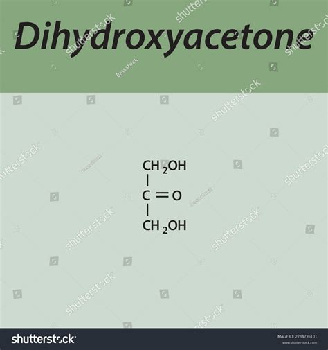 Straight Chain Form Chemical Structure Dihydroxyacetone Stock Vector