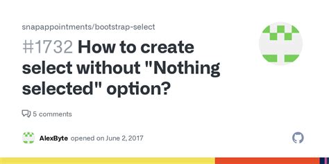 How To Create Select Without Nothing Selected Option · Issue 1732