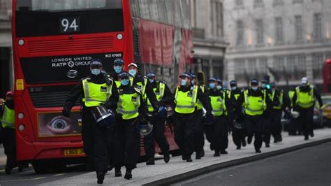 Covid More Than 150 Arrests At London Anti Lockdown Protest Bbc News