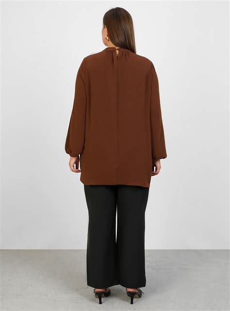 Brown Plus Size Tunic