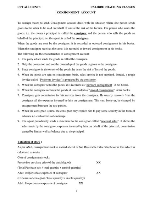 Consignment Account Pdf Debits And Credits Expense