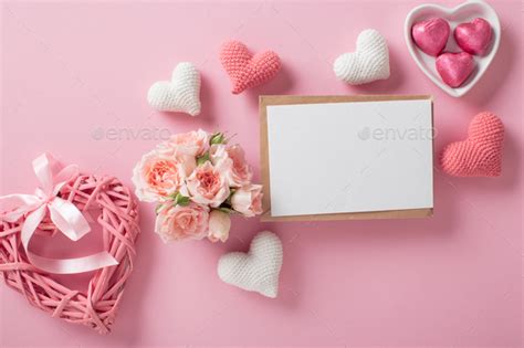 composition for the valentine s day holiday space for copying flat