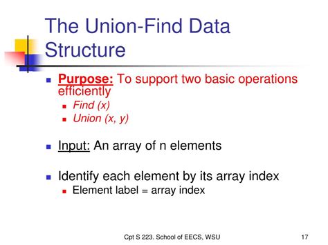 PPT Union Find A Data Structure For Disjoint Set Operations PowerPoint Presentation ID