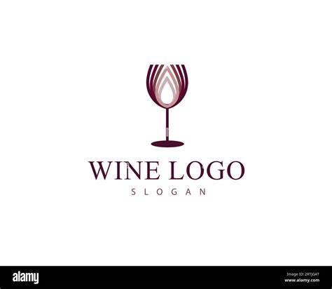 Wine Logo Design Vector Template Wine Glass Logo Design Concept