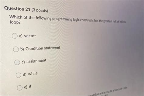 solved question 21 3 points which of the following