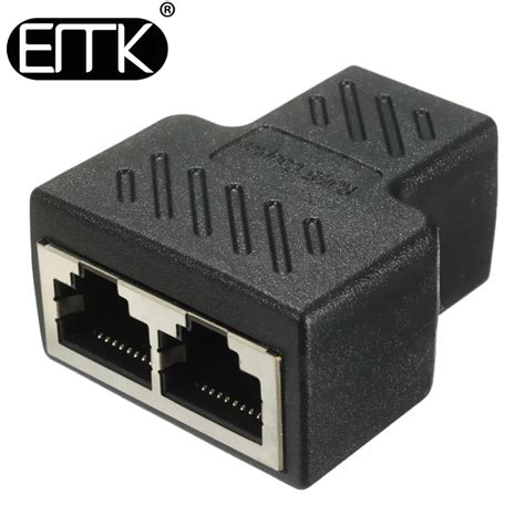 Adaptador De Conexão Rj45 Extensor E Conector Lan Compatível Com