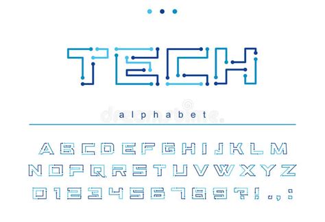 Circuit Board Font Vector Alphabet Stock Vector Illustration Of Electronic Letter