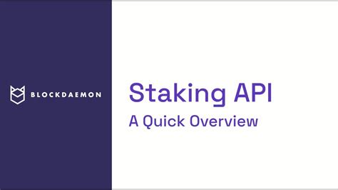 Blockdaemon Staking Api Youtube