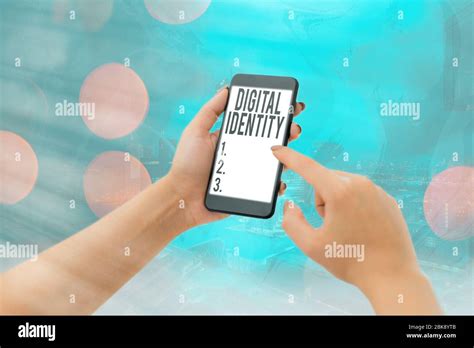 Conceptual Hand Writing Showing Digital Identity Concept Meaning