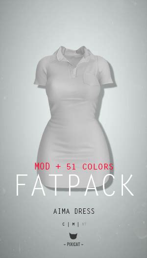 Second Life Marketplace Pixicat Aima Dress Fatpack