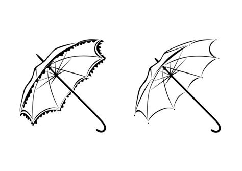 Premium Vector Umbrella Lines