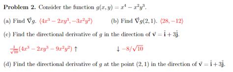 Solved Problem 2 Consider The Function Gxyx4−x2y3 A