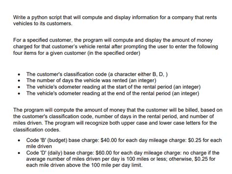 Solved Write A Python Script That Will Compute And Display Chegg