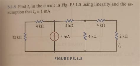 solved 5 1 5 find i0 in the circuit in fig p5 1 5 using
