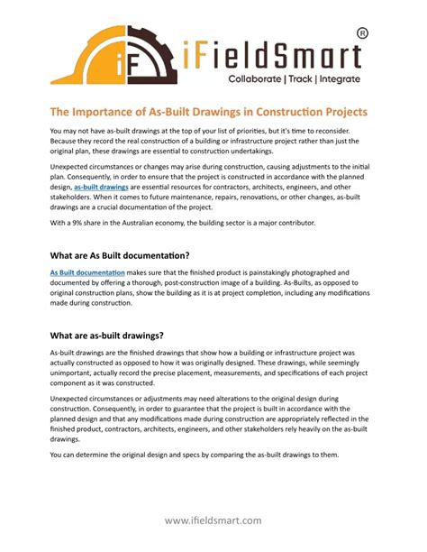 Ppt The Importance Of As Built Drawings In Construction Projects