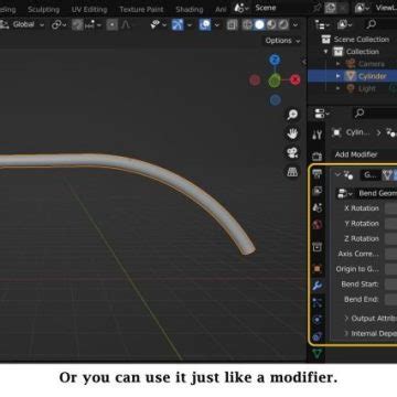 Bend Twist Taper Stretch Geometry Nodes Pack Blender