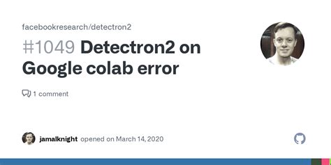Detectron2 On Google Colab Error Issue 1049 Facebookresearch