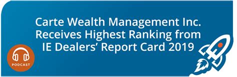 Carte Wealth Management Inc Receives Highest Ranking From Ie Dealers