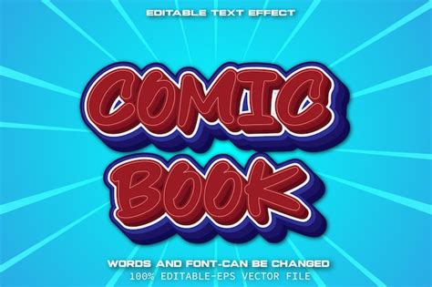 Premium Vector Comic Book Text Effect Cartoon Style