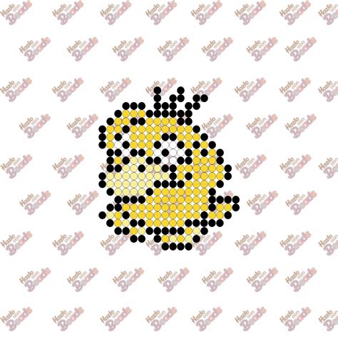 Psyduck Sprite Patrón Diseño Hamabeads Sprite Plantillas Hama Beads