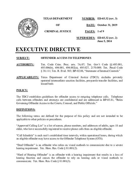 Fillable Online Tdcj State Tx Discharged From Jail Tex Code Crim
