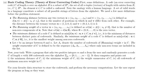 solved a basic coding theory theory of error correcting