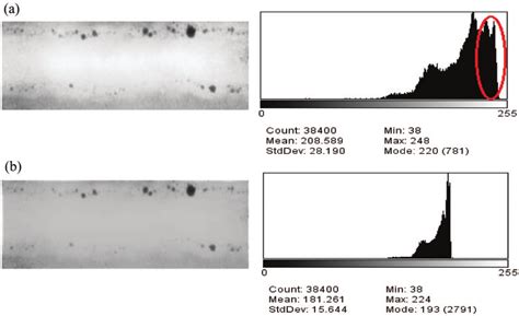 Weld Defects Image And Histogram A Original And B After Applying