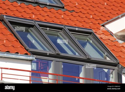 Modern New Facade Connection Window Or Roof Window Stock Photo Alamy