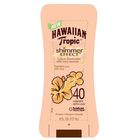 Hawaiian Tropic Shimmer Effect 6 Oz Spf 40 Sunscreen Lotions Pack Of 4