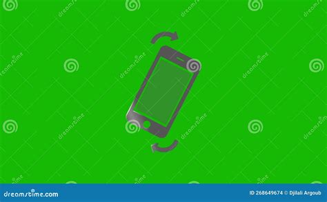 Rotate Your Phone Intro Animation Mobile Phone Rotation Icon Stock