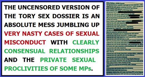 The Tory Sex Dossier Is An Absolute Mess