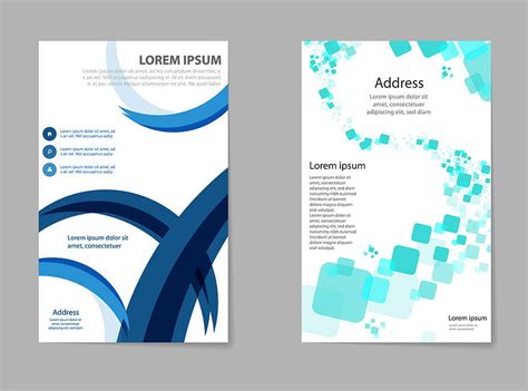 비즈니스 트라이 배 브로셔 디자인 블루 기업 벡터 Ai Eps Uidownload