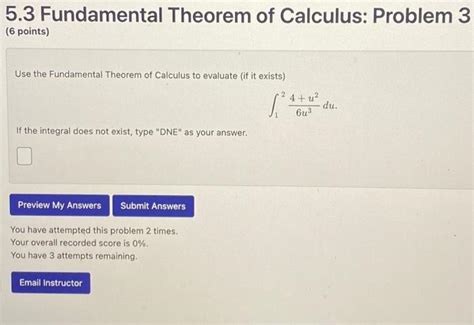 Solved Fundamental Theorem Of Calculus Problem Chegg