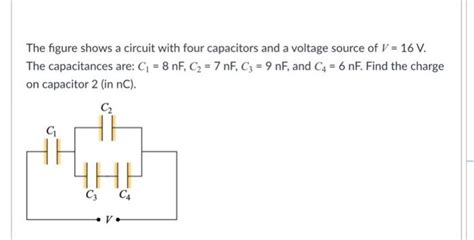Solved The Figure Shows A Circuit With Four Capacitors And A