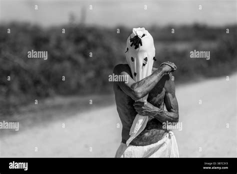 An Afro Colombian Man Whips Himself As Part Of A Penance Ritual During