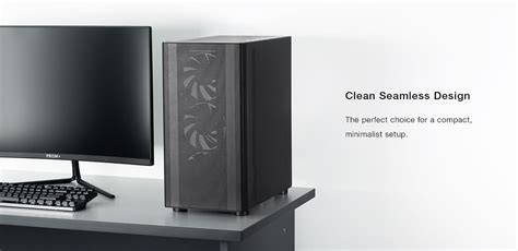 Tecware Flatline Tg Micro Atx Matx Chassis Pre Installed 4x Non Rgb