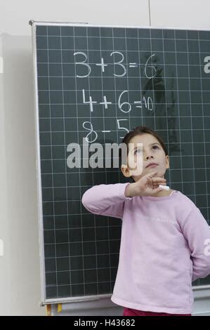 Girls School Notice Board Arithmetic Assignment Stock Photo Alamy