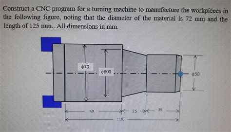 Solved Construct A CNC Program For A Turning Machine To Chegg