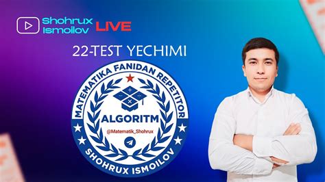 22 test yechimi youtube