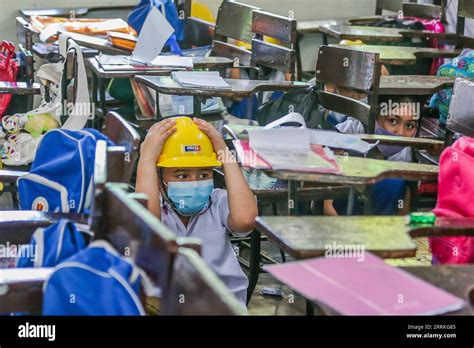 220908 MANILA Sept 8 2022 A Student Wearing A Hard Hat