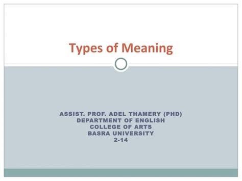 Connotative And Denotative Meaning And Translation Issues Pptx Islam Religion And Spirituality