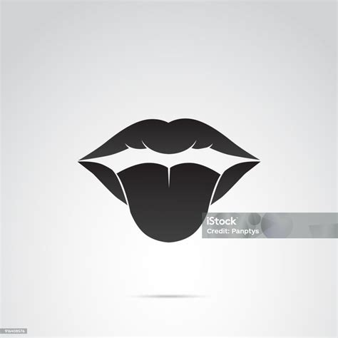 Langue Lèvres Icône De Vecteur De Bouche Vecteurs Libres De Droits Et Plus Dimages Vectorielles