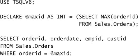 Code Snippets T Sql Fundamentals 4th Edition Book
