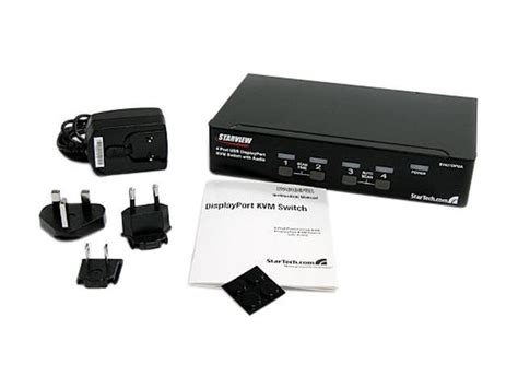 Startech Com Sv Dpua Port Usb Displayport Kvm Switch With Audio Newegg Ca