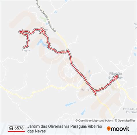 Rota da linha 6578 horários paradas e mapas Paraguay Ribeirão Das