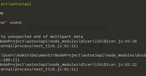 How Fix Unhandled Error Event With Expressjs Multer