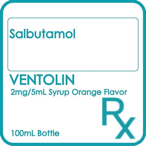 Ventolin Ventolin 2mg 5ml Syrup Orange Flavor 100ml [prescription Required] Watsons Philippines