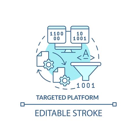 Targeted Platform Turquoise Concept Icon Programing Language Choice Criterion Abstract Idea